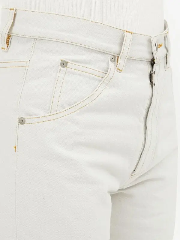 MAISON MARGIELA High-waisted Straight Leg Denim Jeans - Cream