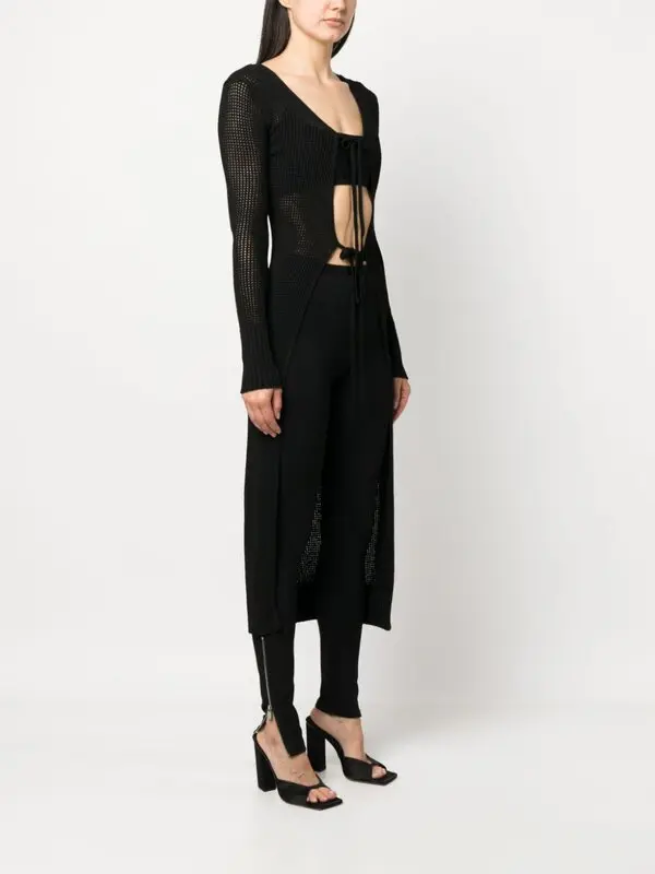 ANDREĀDAMO Knit Long Cardigan - Black