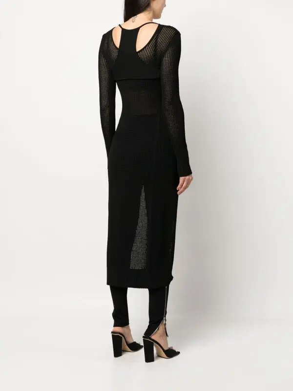ANDREĀDAMO Knit Long Cardigan - Black