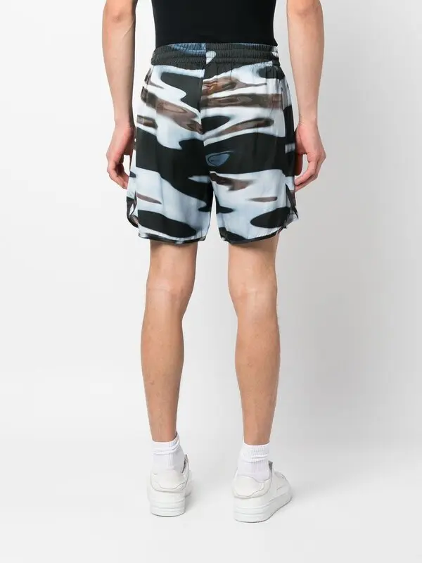 BLUE SKY INN Printed Track Shorts - Clear Blue