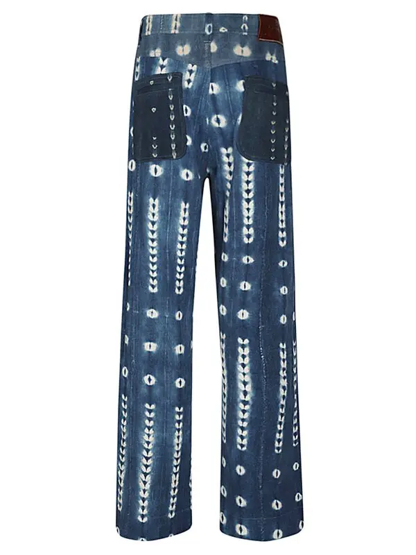 WALES BONNER Miles Tie Dye Denim Jeans