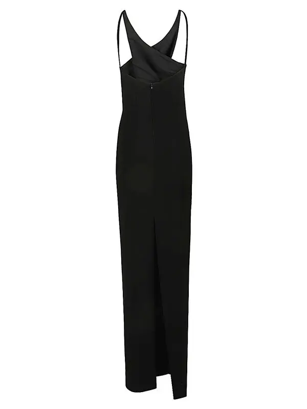 MONOT PRE Monot Cut-out Detail Silk Crepe Long Dress