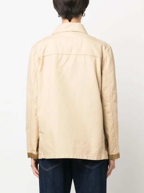 FAY Cotton Shirt Jacket With Cargo Pockets - Beige