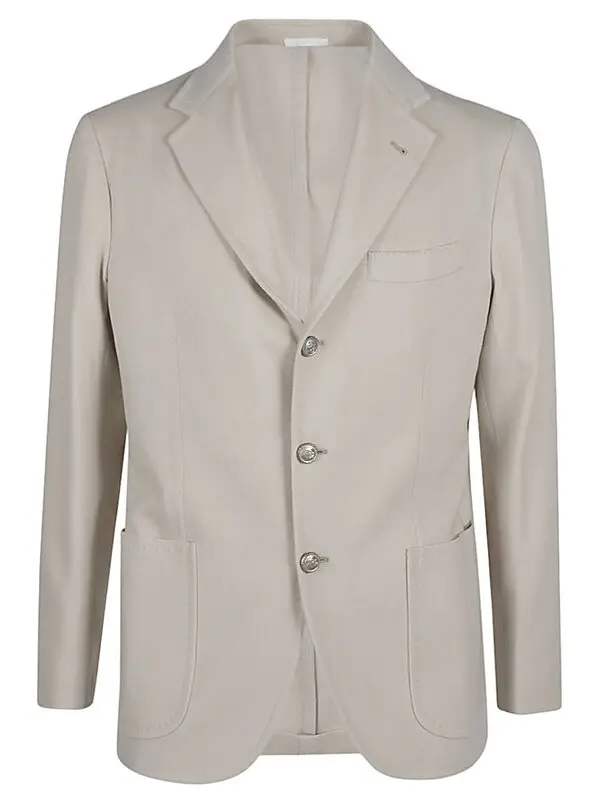 SARTORIO Single-breasted Wool Jacket - Light Grey