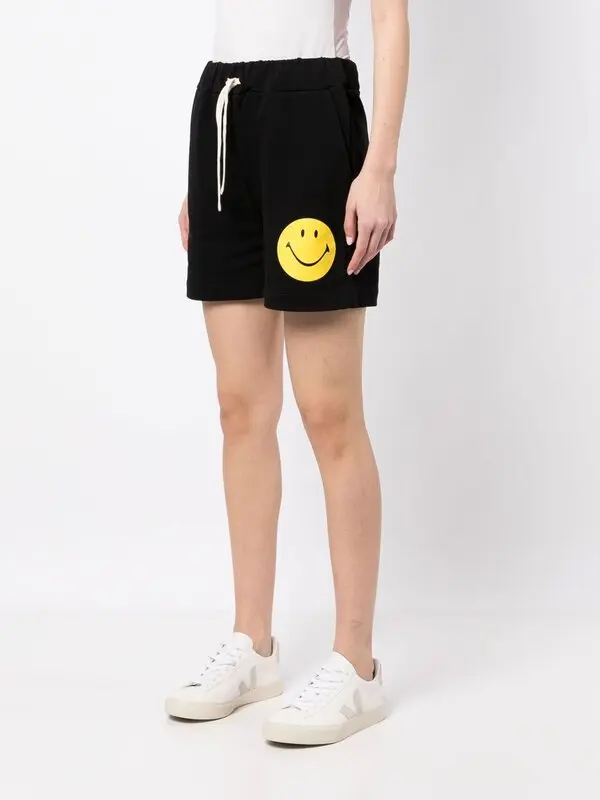 Joshua Sanders Smiley Logo Cotton Shorts