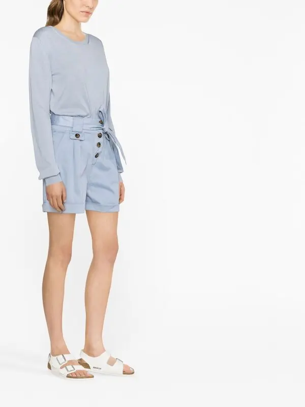 Woolrich Stretch Cotton Twill Shorts - Clear Blue
