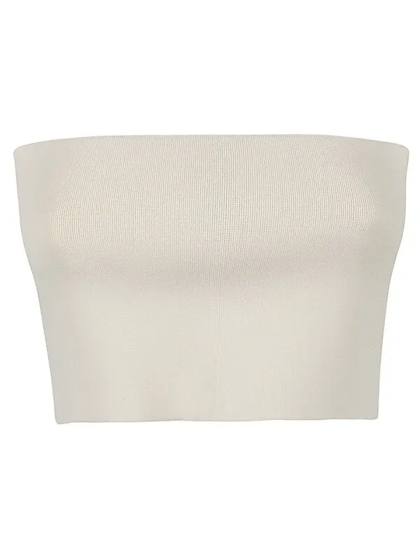 Liviana Conti Viscose Bandeau Top - Beige