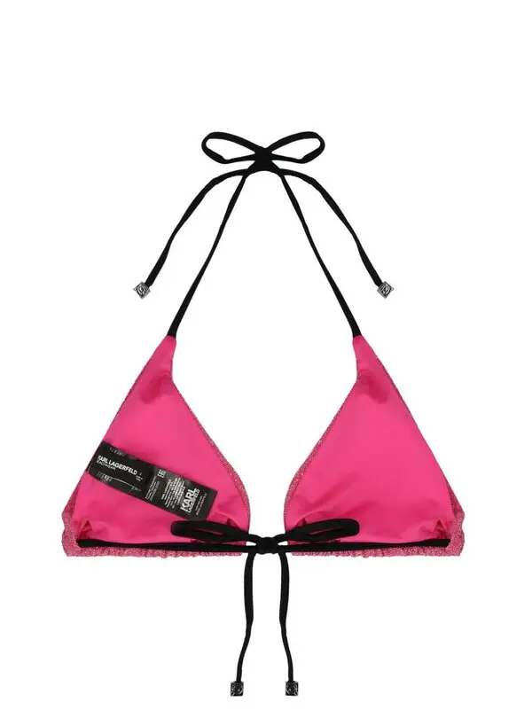 Karl Lagerfeld Ikonik 2.0' Bikini Top In Fuchsia - 27% Off