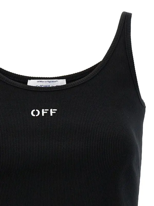 Off White Off-white 'off Stamp' Top - Black