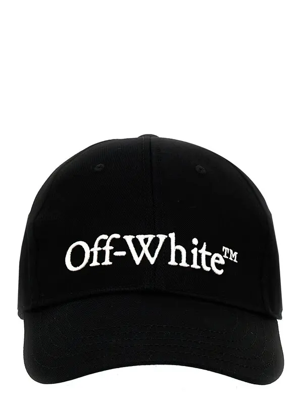 Off-White Embroidered Logo Cap - White/black