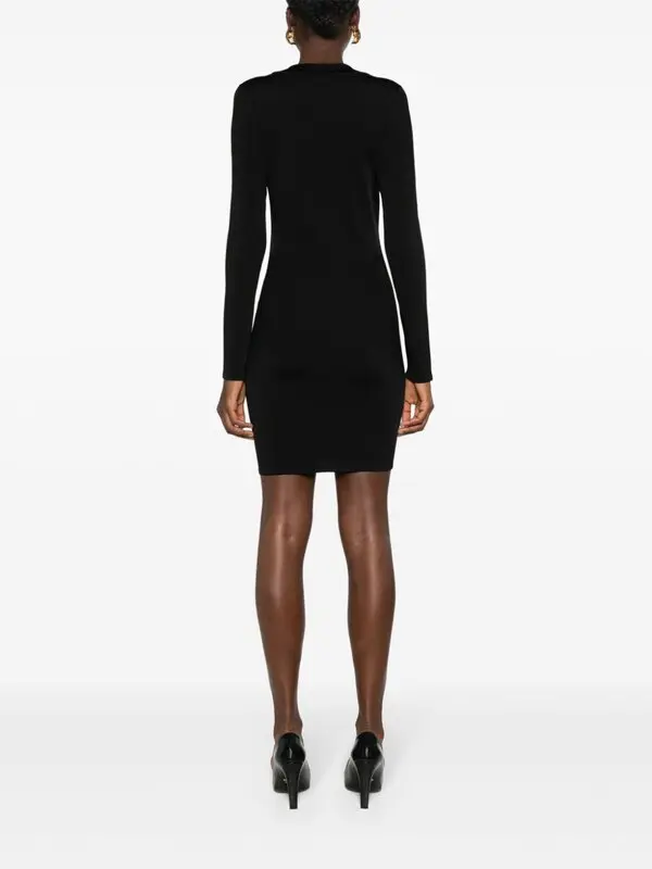 saint laurent knitted mini dress Wool-blend crochet minidress in black - Saint Laurent