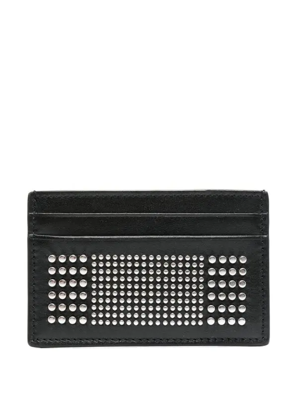 Alexander McQueen Alexander Mc Queen Studded Leather Card Case - Black