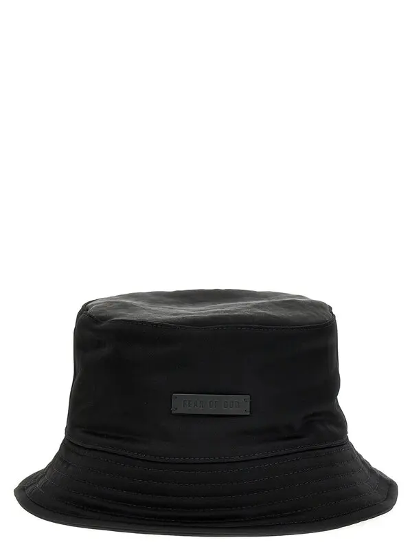 Fear Of God Logo Patch Bucket Hat - Black