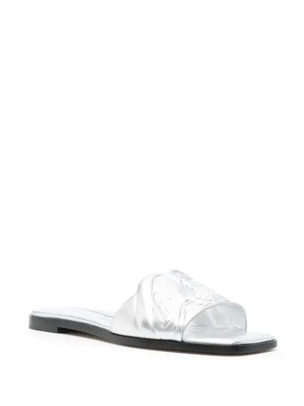 Alexander McQueen Seal Leather Sandals - Silver