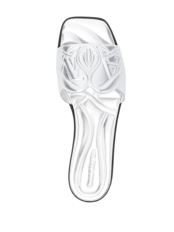 Alexander McQueen Seal Leather Sandals - Silver