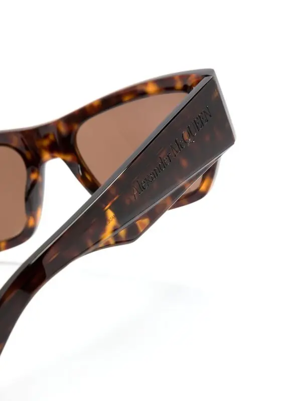Alexander McQueen Square-frame Sunglasses - Brown