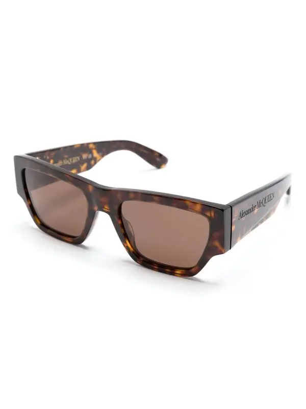Alexander McQueen Square-frame Sunglasses - Brown