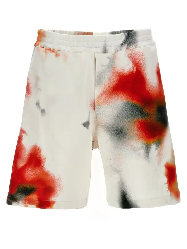 Alexander McQueen Obscured Flower' Bermuda Shorts - Multicolor