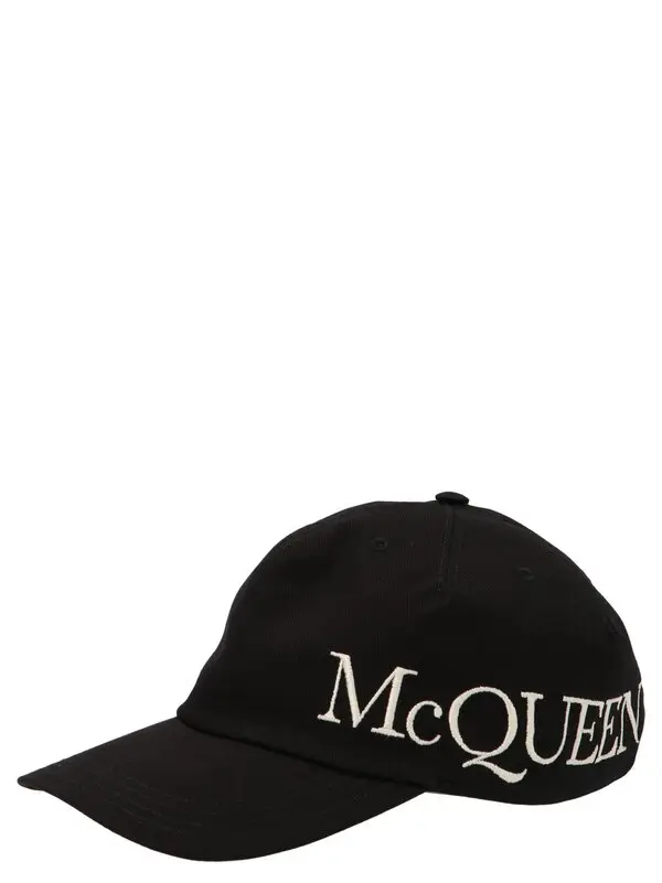 Alexander McQueen Logo Embroidery Cap - Black