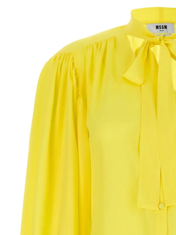 MSGM Bow Shirt - Yellow
