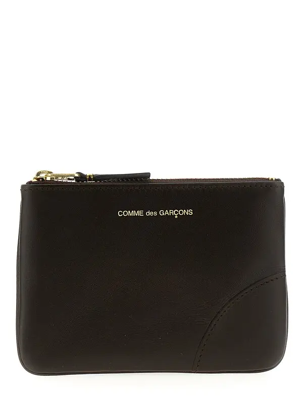 Comme Des Garçons Logo Leather Wallet - Brown
