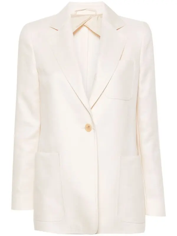 Max Mara Linen Single Breasted Blazer Jacket