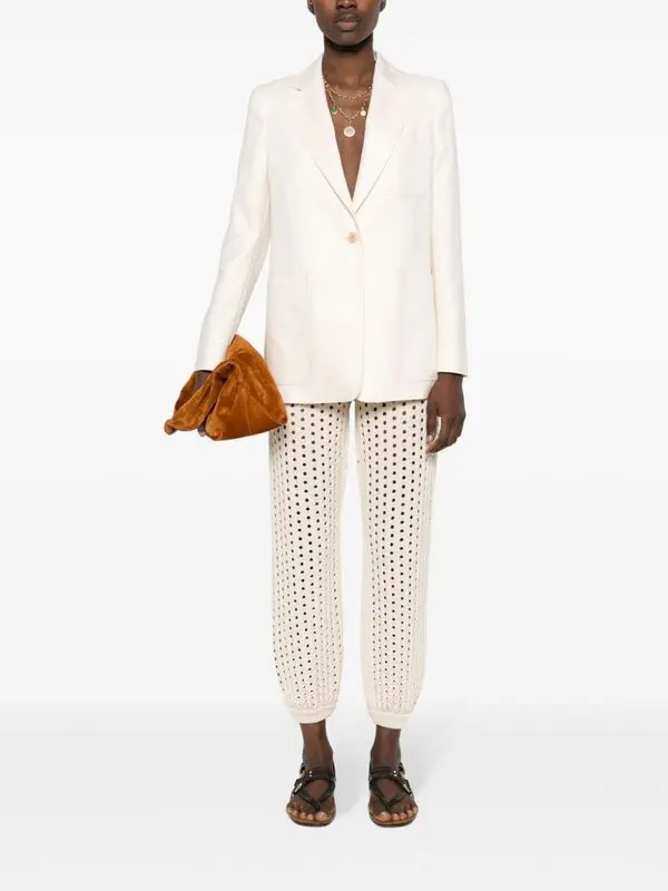 Max Mara Linen Single Breasted Blazer Jacket
