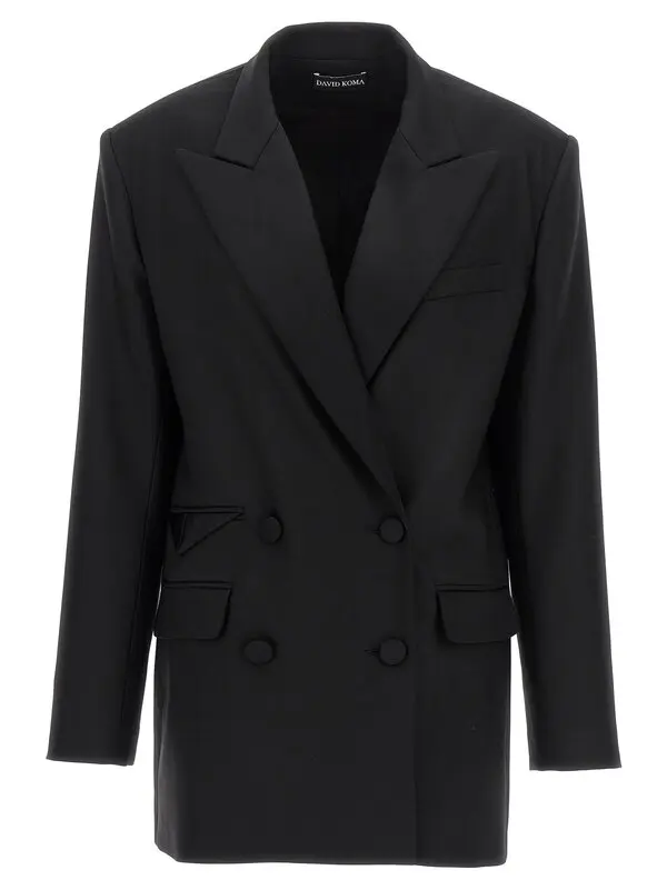 David Koma Tailored Tuxedo' Blazer - Black