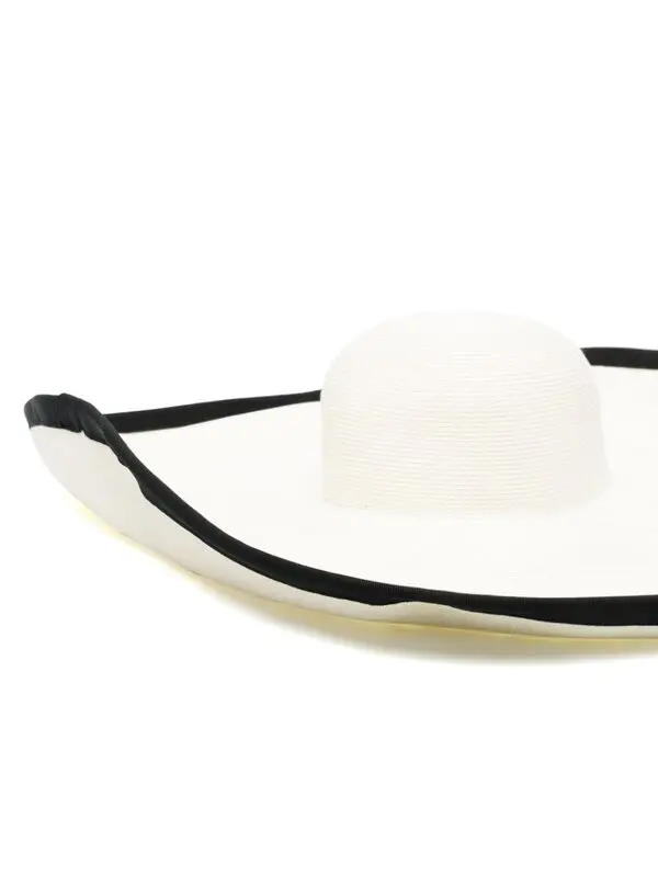 Max Mara Contrast-trim Straw Hat
