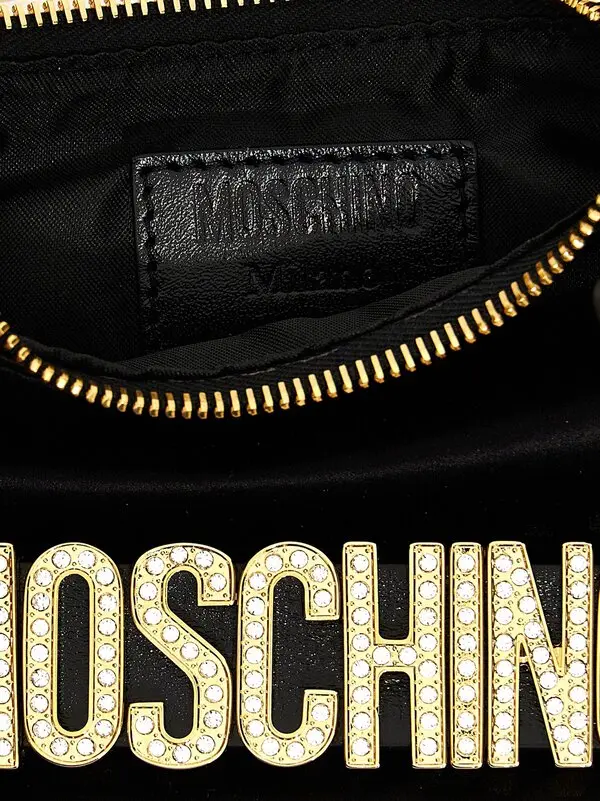 Moschino Satin Handbag In Black - 25% Off | Editorialist