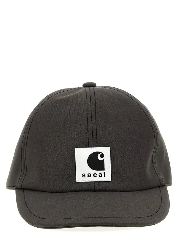 た*ろ様 24SS sacai Carhartt WIP Duck Cap 黒 sacai: Black Carhartt WIP Edition Duck Cap | SSENSE