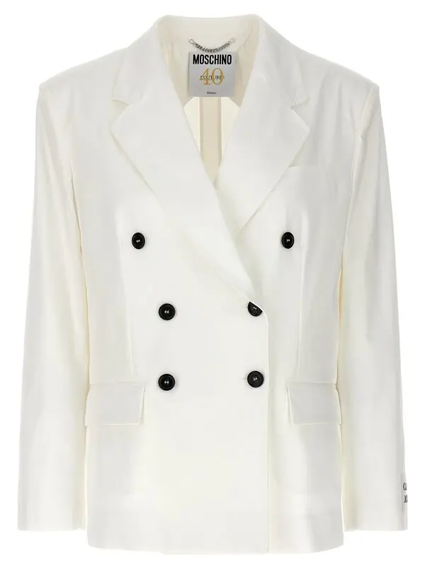 Moschino Double-breasted Cotton Blazer