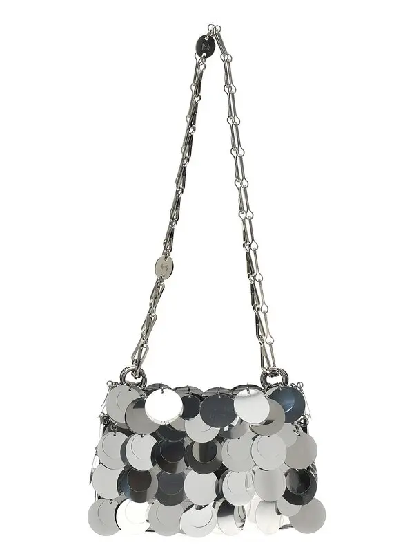 Rabanne Sparkle Discs Nano Shoulder Bag - Silver