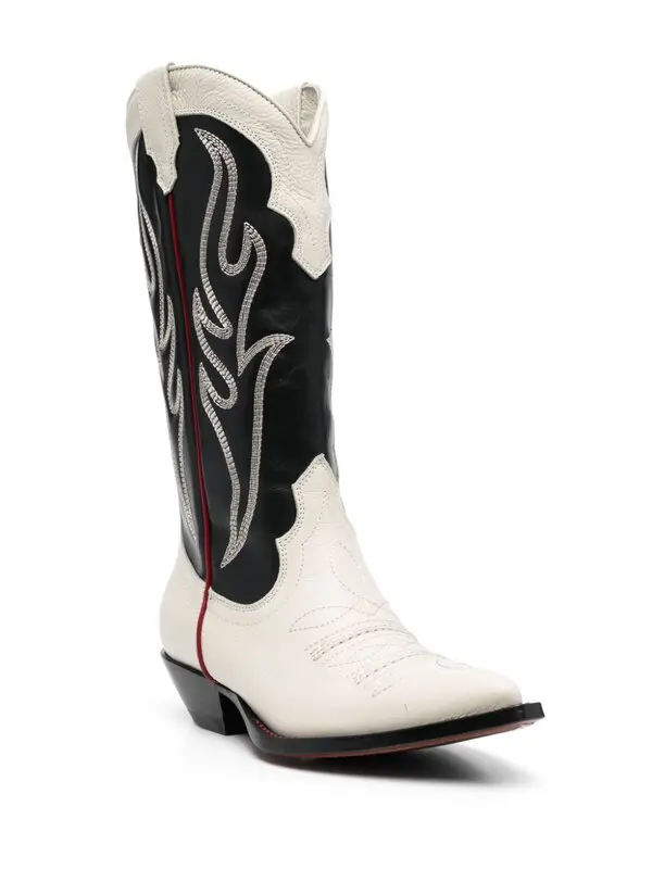 SONORA Santa Fe Embroidered Suede Western Boots