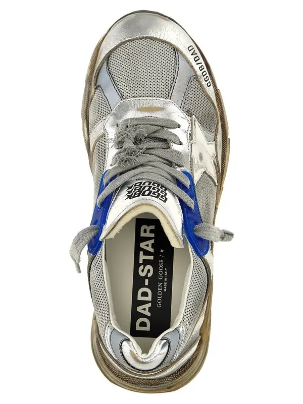 Golden Goose Running Dad Sneakers In Silver - 25% Off