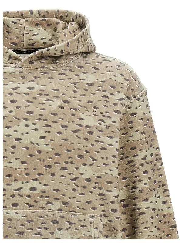 STAMPD Camo Leopard Hooded Sweatshirt - Beige