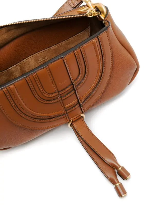 Chloé Marcie Leather Shoulder Bag - Leather Brown