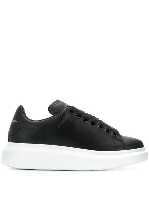 Alexander McQueen Oversized Leather Sneakers - Black