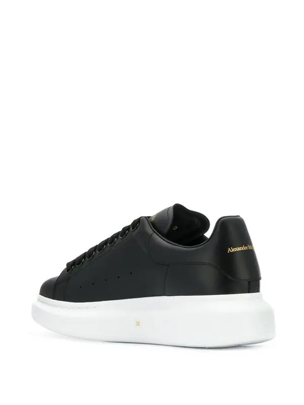 Alexander McQueen Oversized Leather Sneakers - Black