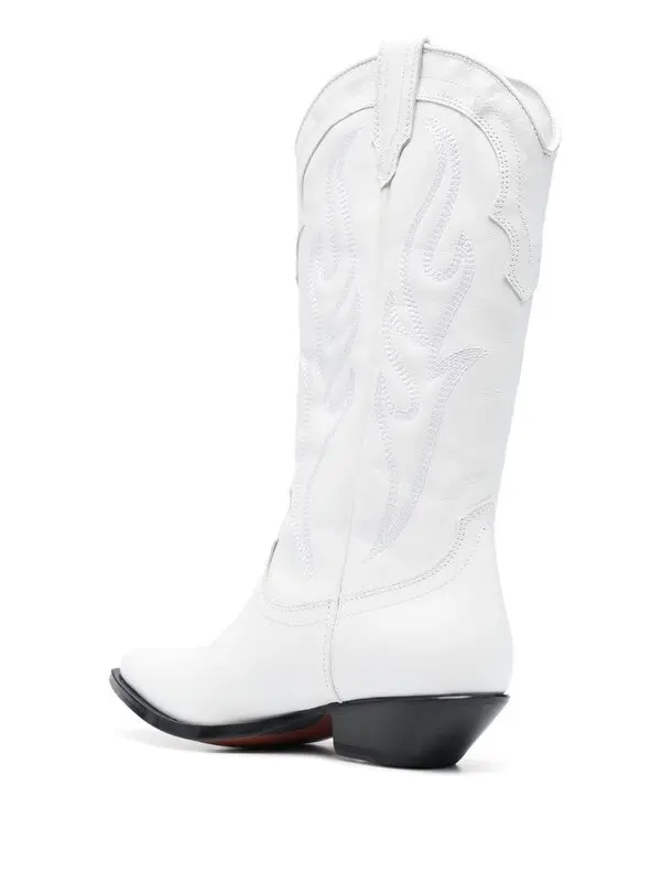 SONORA Santa Fe Leather Western Boots - White