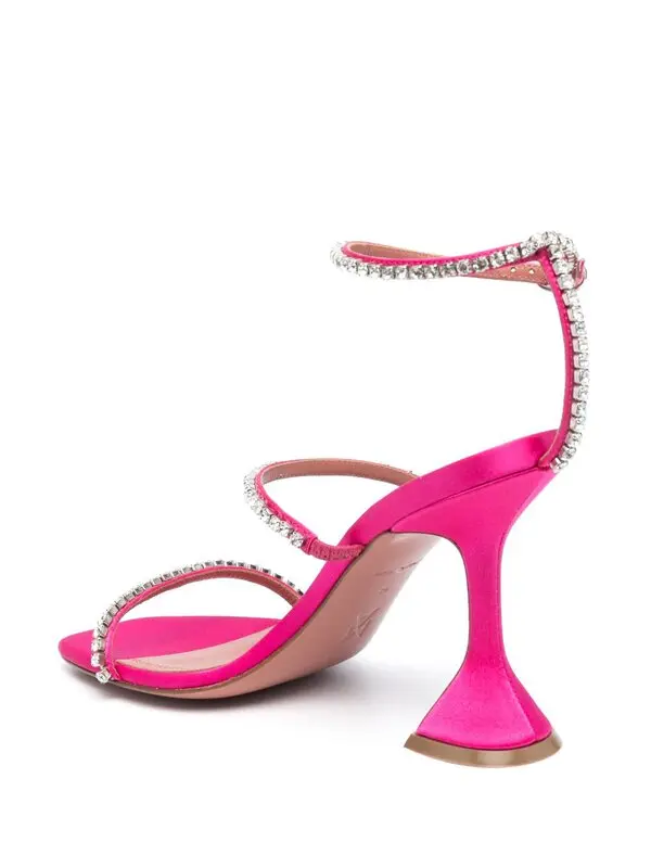 Amina Muaddi Gilda 95mm Heel Sandals - Fuchsia