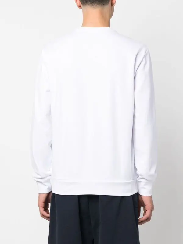 EA7 Logo Cotton Crewneck Sweatshirt