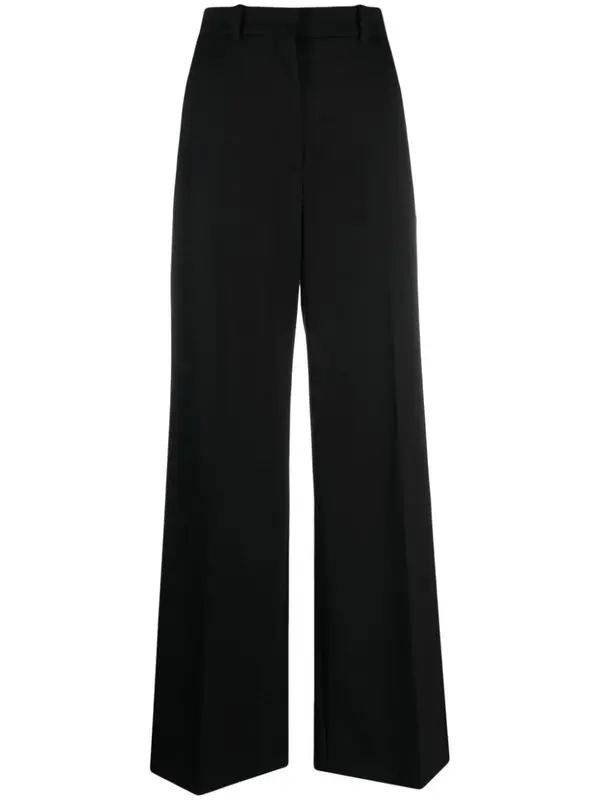 LANVIN Wide-leg Wool Trousers - Black