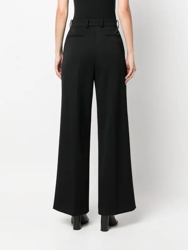 LANVIN Wide-leg Wool Trousers - Black