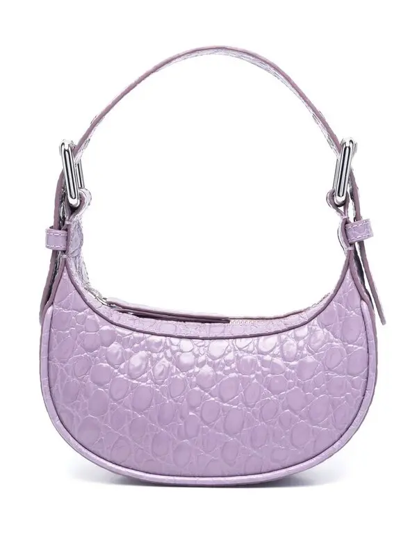 BY FAR PRE By Far Mini Soho Croco Embossed Shoulder Bag