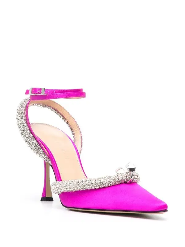 Mach & Mach Crystal-embellished Slingback Pumps