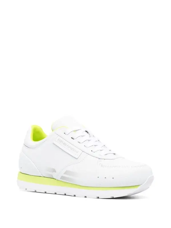 E 'CLAT Emporio Armani Logo Leather Sneakers