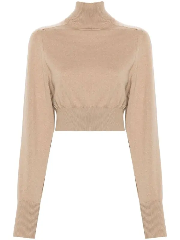 Sportmax Wool Turtleneck Sweater - Camel