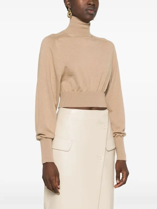 Sportmax Wool Turtleneck Sweater - Camel