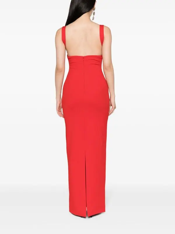knee length dresses for ladies The Joni Maxi Dress in Black  Solace London
